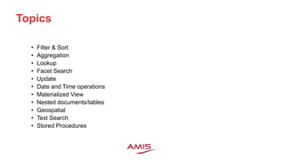 Comparing 30 Elastic Search operations with Oracle SQL statements | PPT