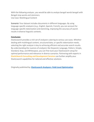 Elasticsearch Analyzers Field-Level Optimization.pdf