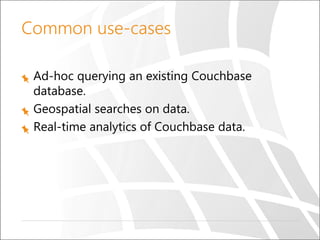 Using Couchbase and ElasticSearch for real-time data analytics | PPTX