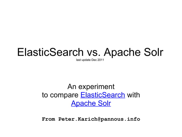 Elastic search apache_solr | PPT
