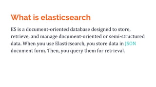 Introduction to ElasticSearch | PPT