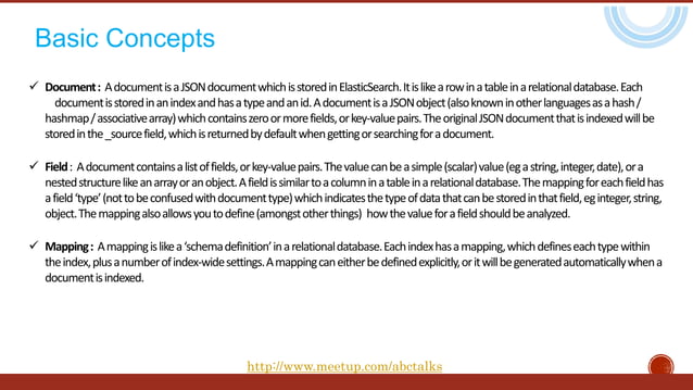 Elastic search overview | PPTX | Databases | Computer Software and Applications
