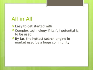 Elasticsearch: An Overview | PPT