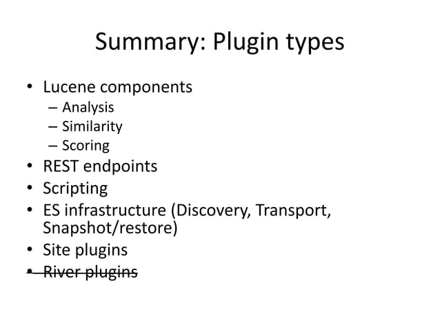 The ultimate guide for Elasticsearch plugins | PPT