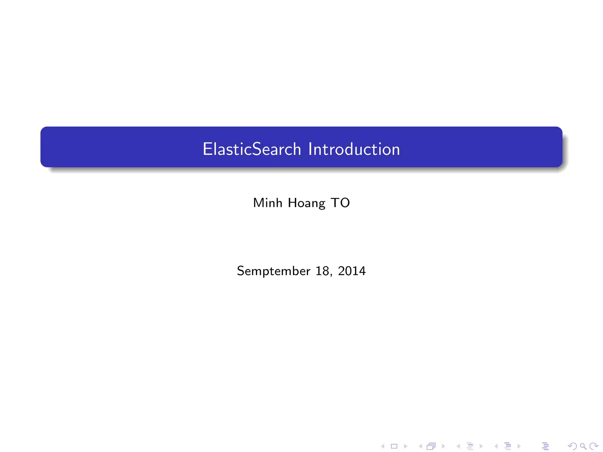 Elasticsearch Introduction Ppt