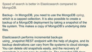 Elasticsearch vs MongoDB comparison | PPT | Free Download