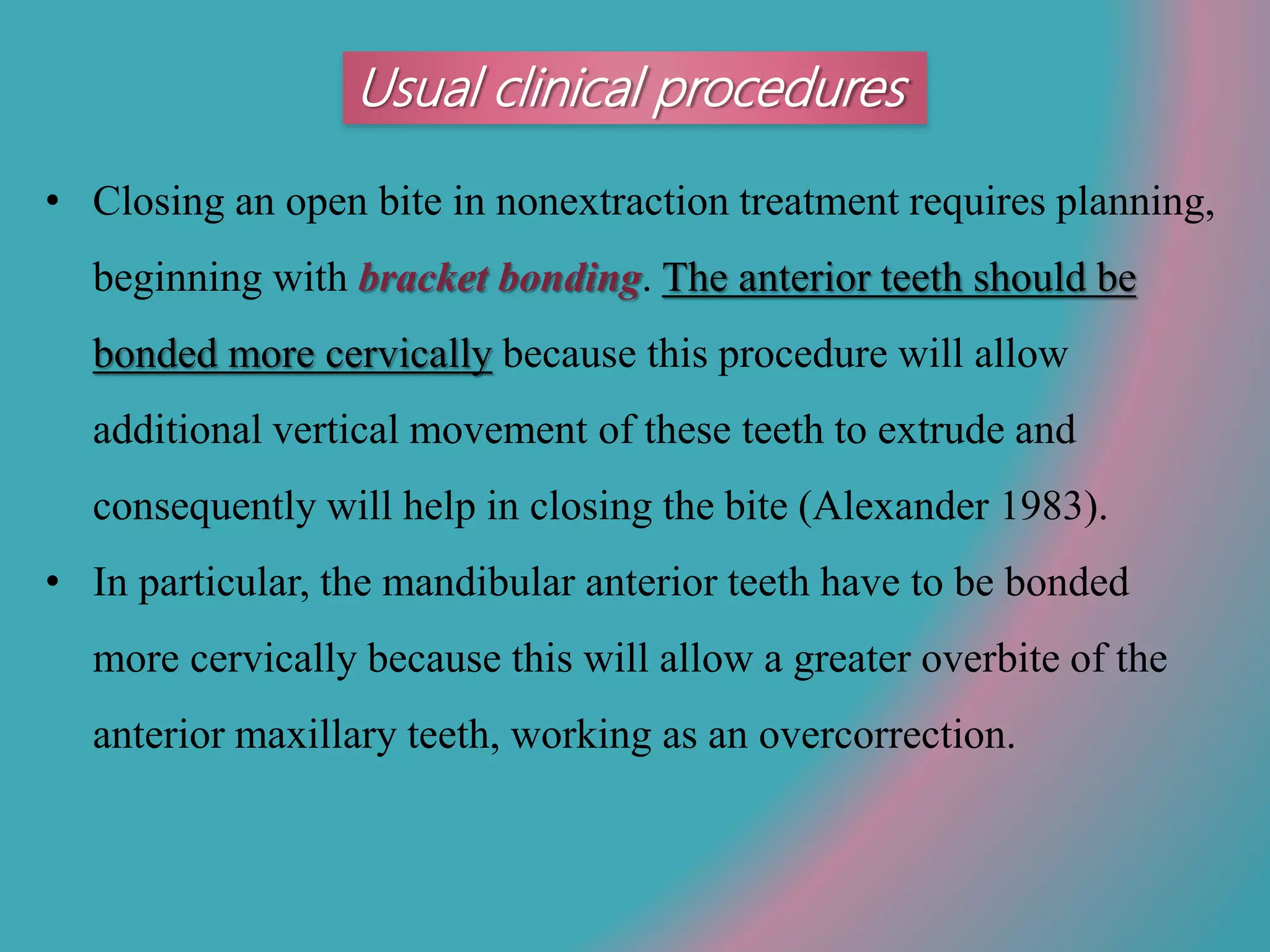 Elastics for open bite treatment | PPTX