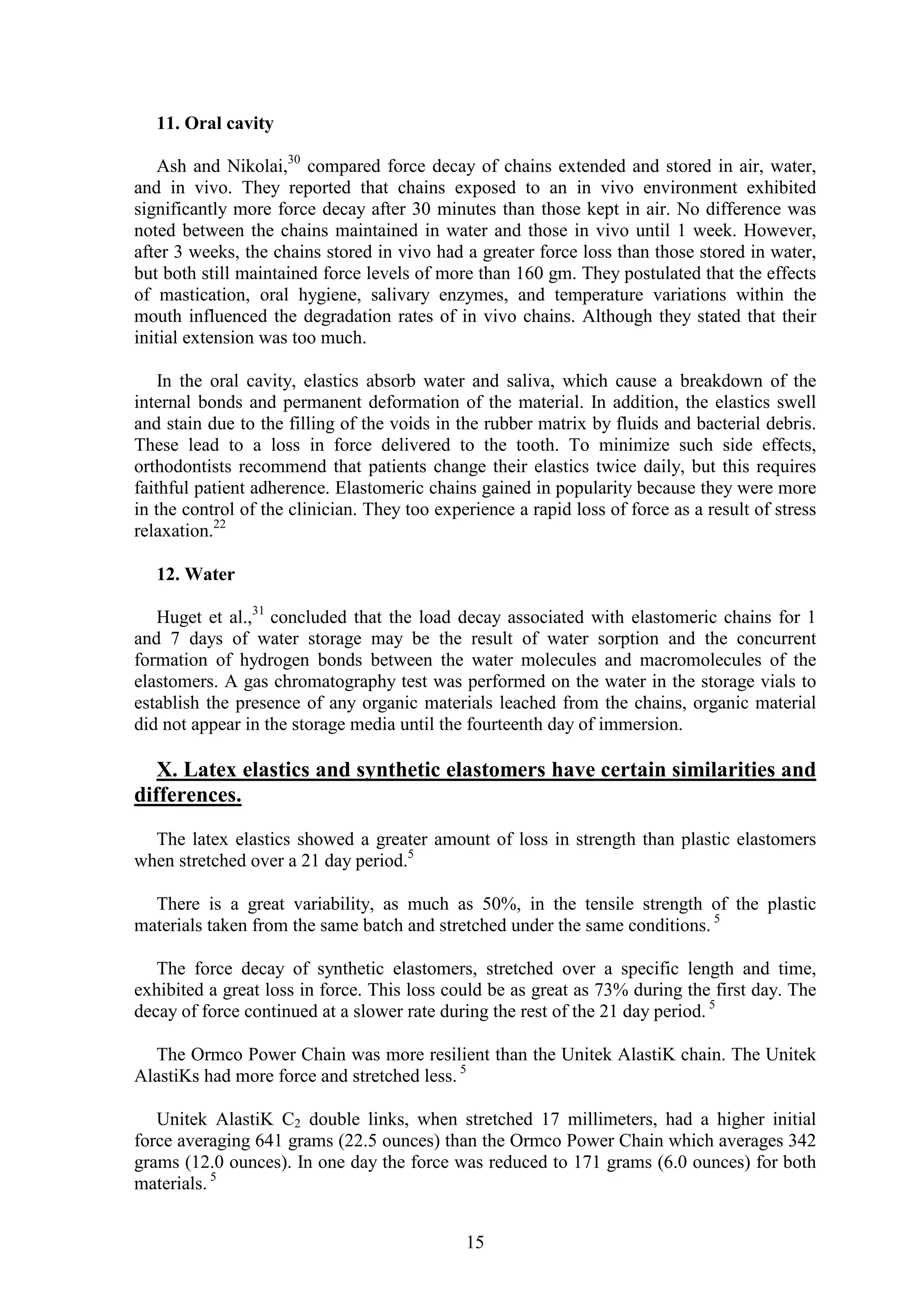 Elastics in orthodontics | PDF