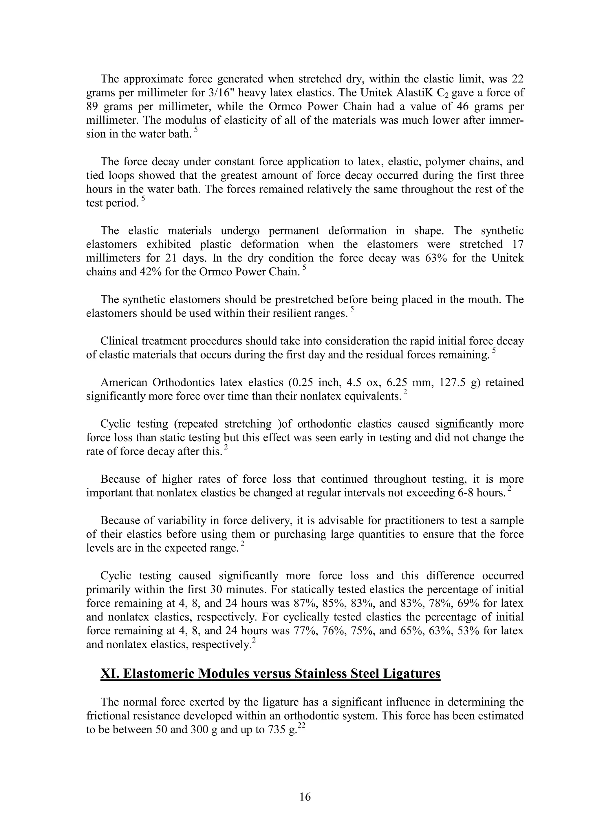 Elastics in orthodontics | PDF