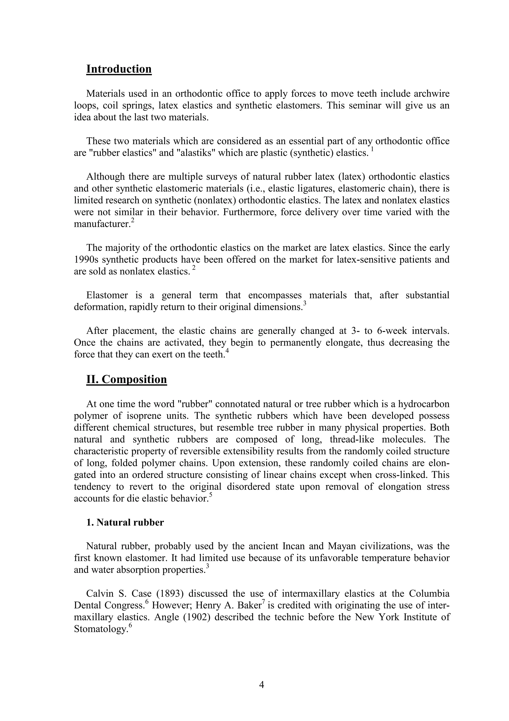 Elastics in orthodontics | PDF