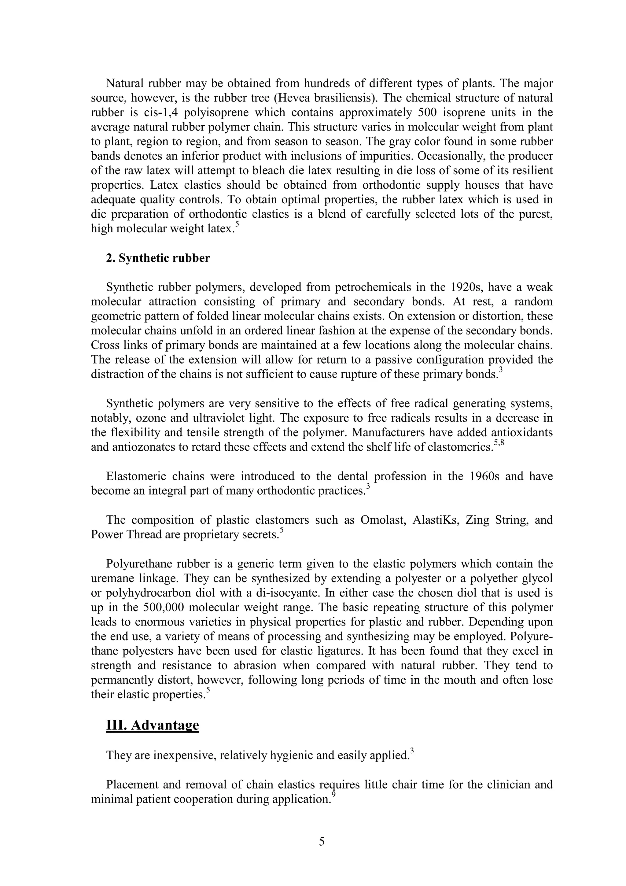 Elastics in orthodontics | PDF