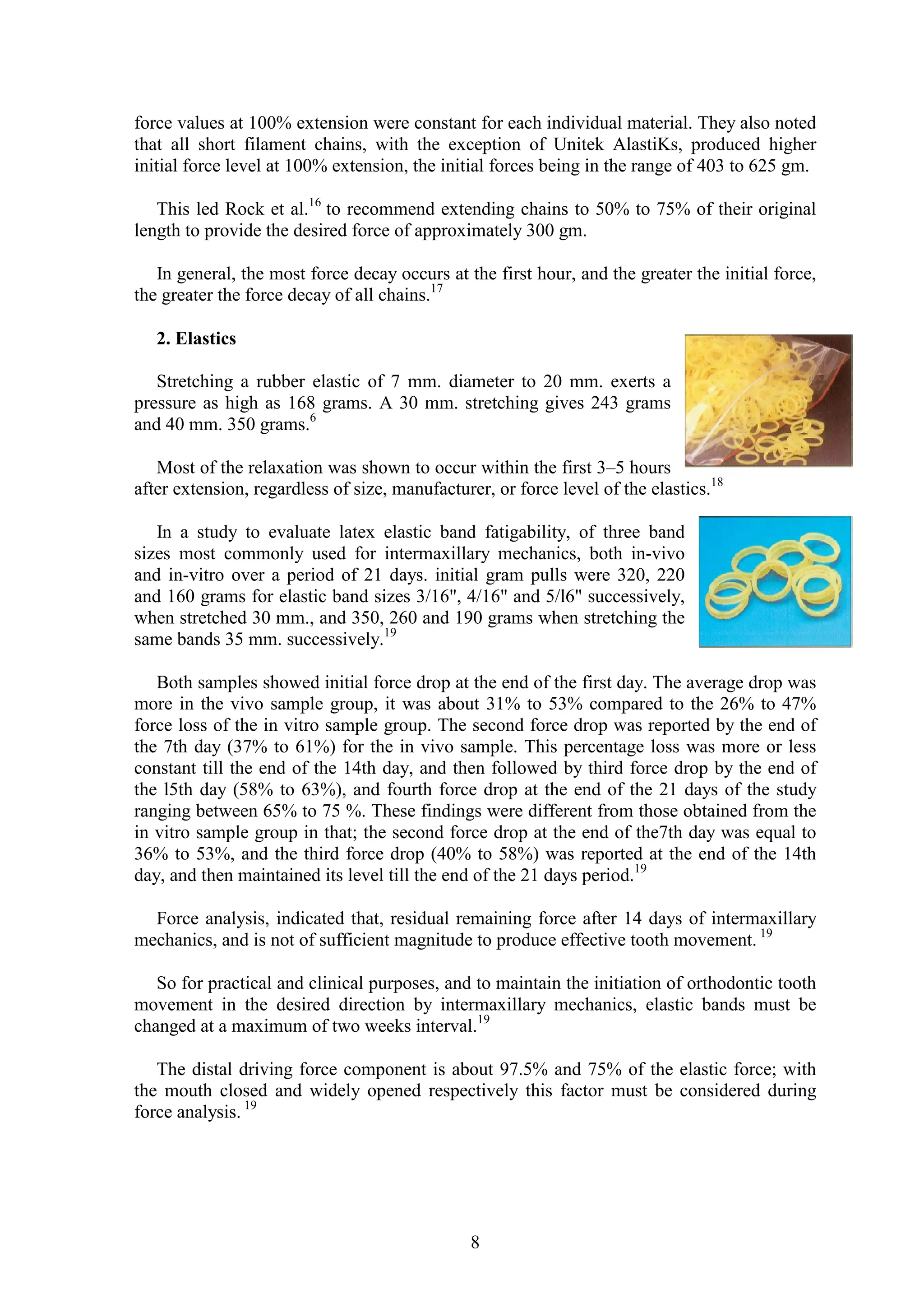 Elastics in orthodontics | PDF