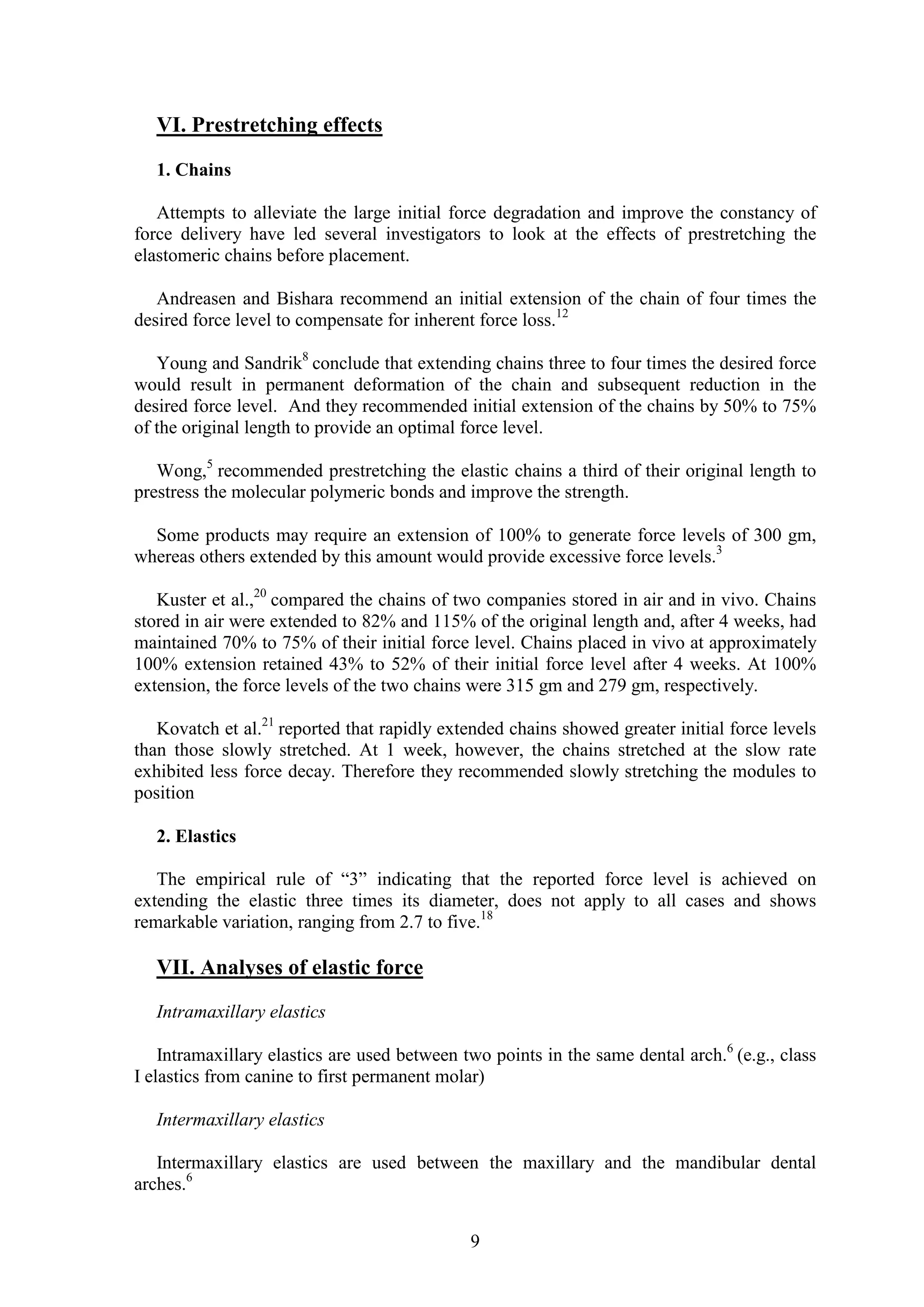 Elastics in orthodontics | PDF