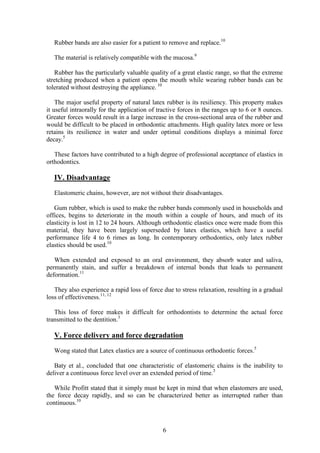 Elastics in orthodontics | PDF