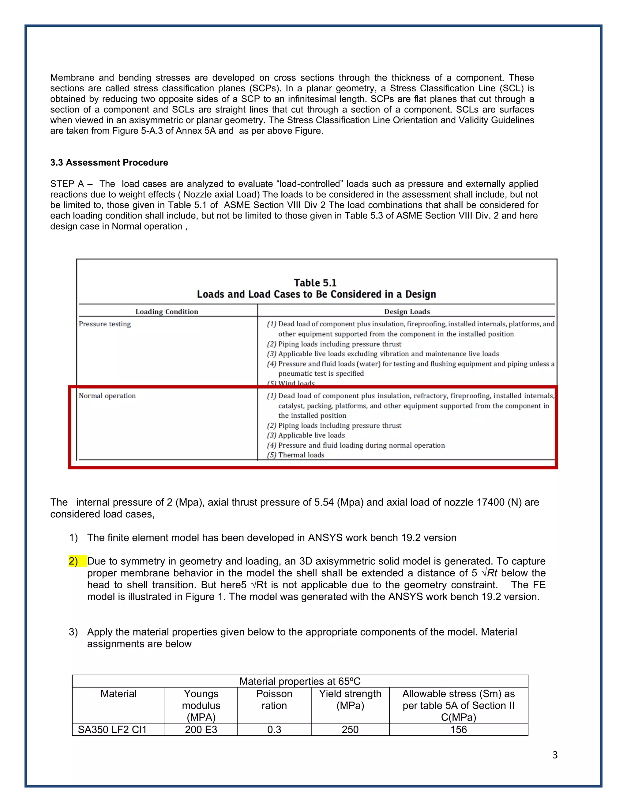 Elastic stress analysis for heat exchanger channel head for protection ...