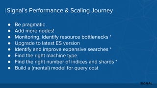 Elasticsearch Performance Testing and Scaling @ Signal | PDF