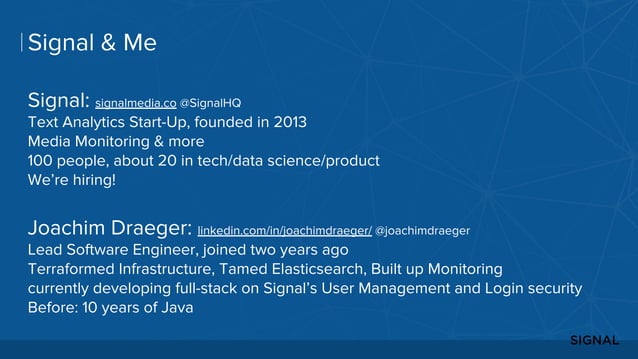 Elasticsearch Performance Testing and Scaling @ Signal | PPT