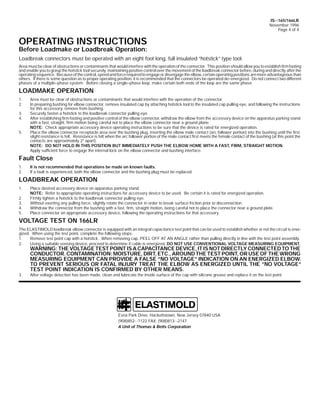 Elastimold Connectors - Loadbreak & Deadbreak Elbow & Bolted Tee ...