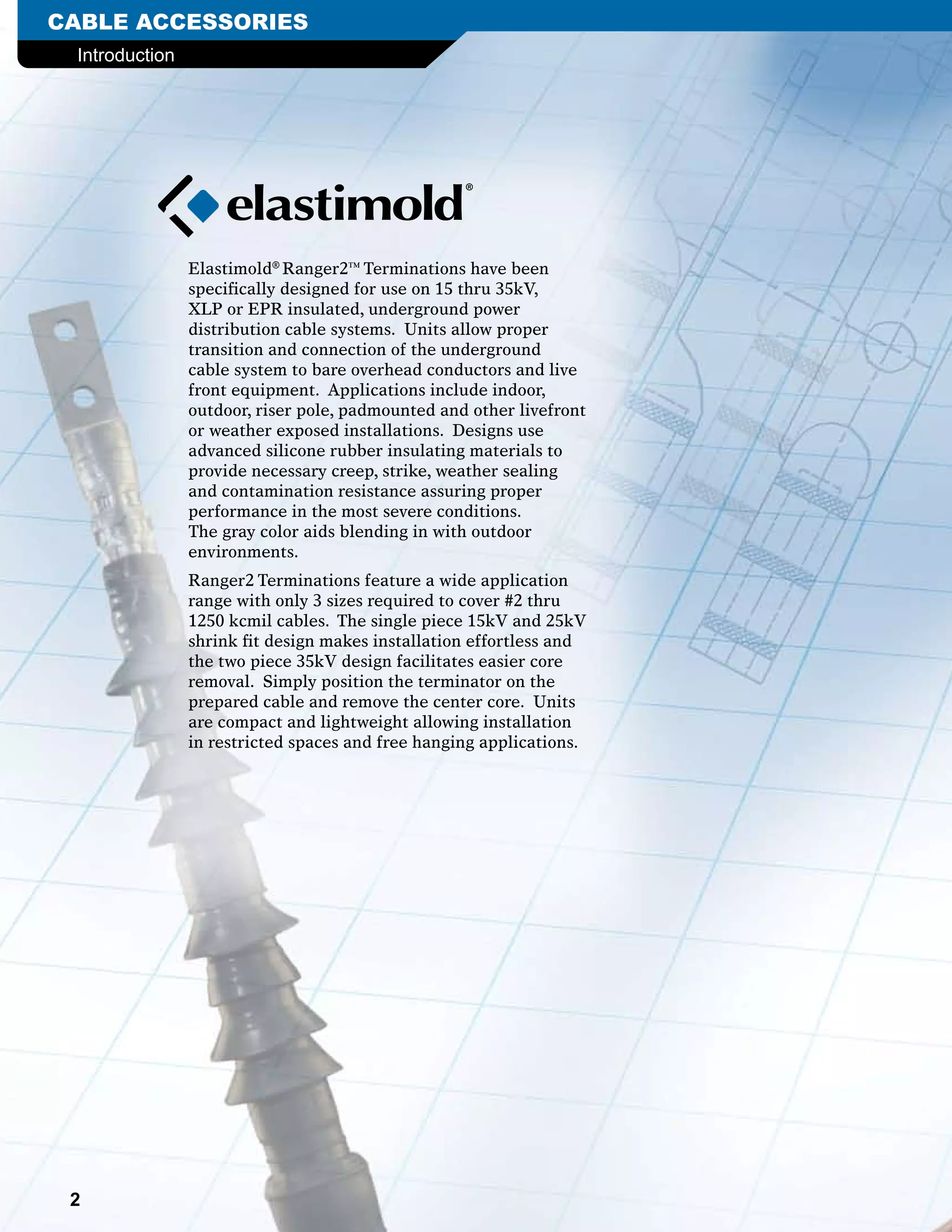 Elastimold Shrink Fit Cable Terminations - Elastimold Ranger 2 | PDF