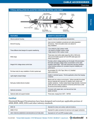 Elastimold Shrink Fit Cable Terminations - Elastimold Ranger 2 | PDF