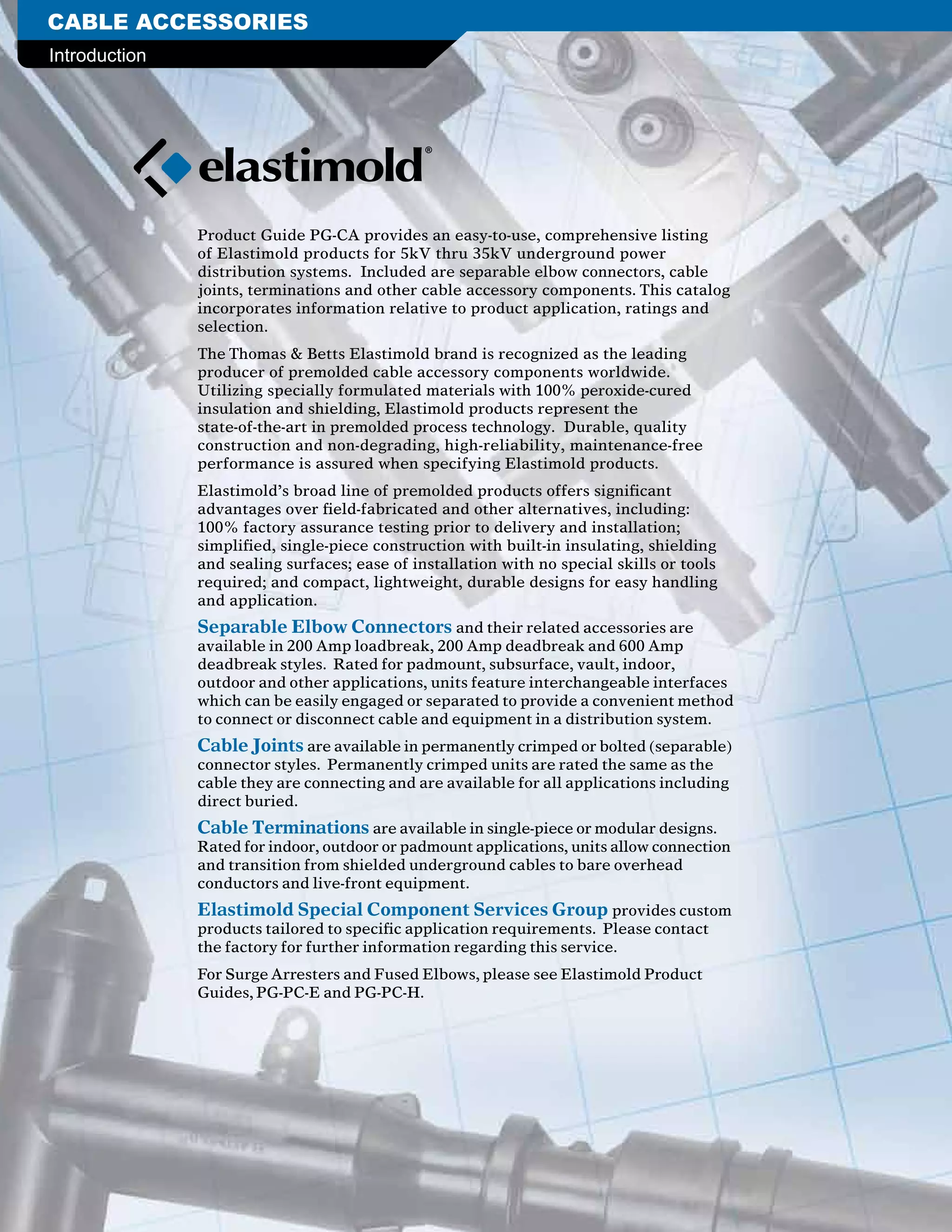 Elastimold - HV High Voltage Joints, Terminations, Loadbreak & Deadbreak Connectors | PDF