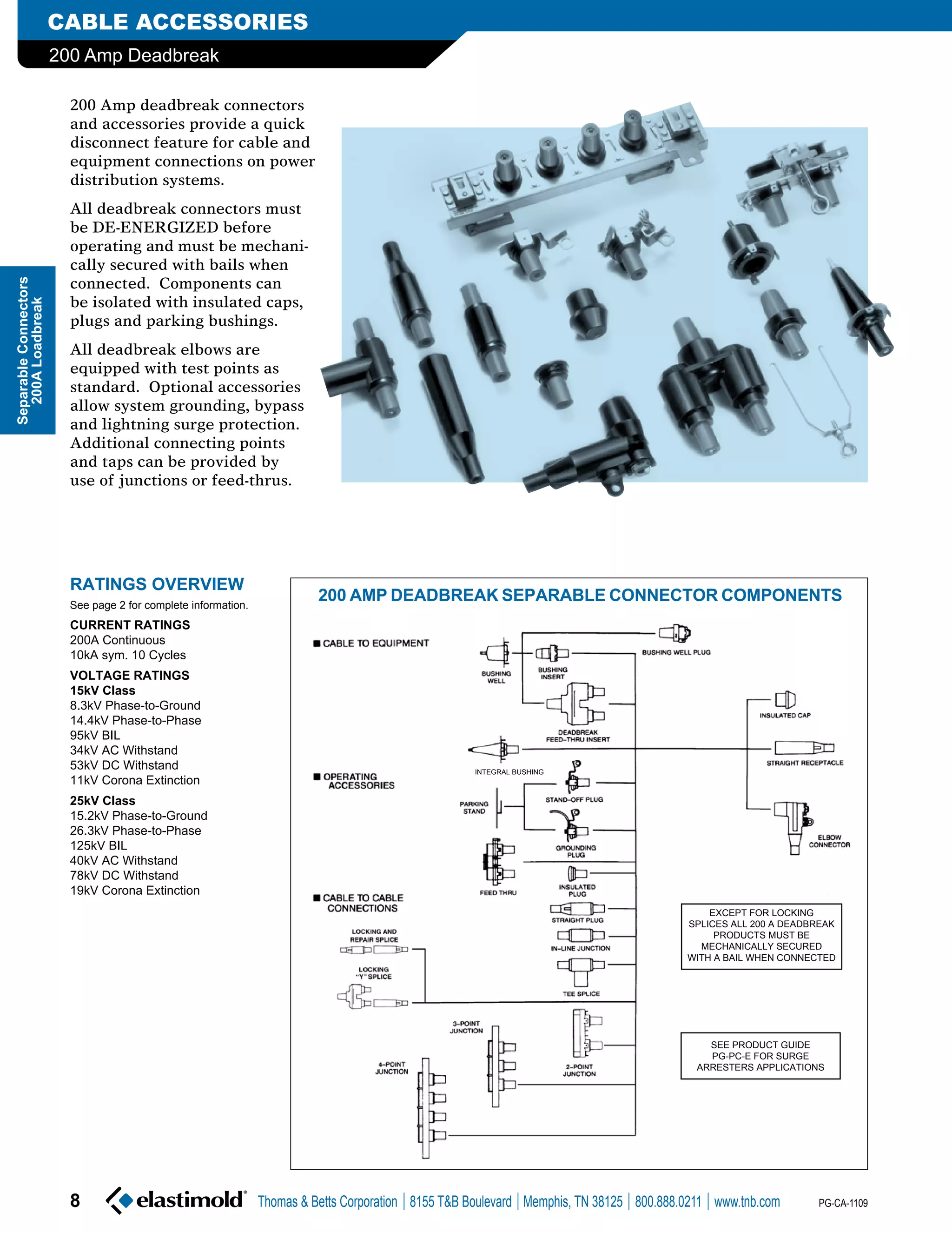 Elastimold Connectors Loadbreak & Deadbreak, Cable Joints & Cable ...