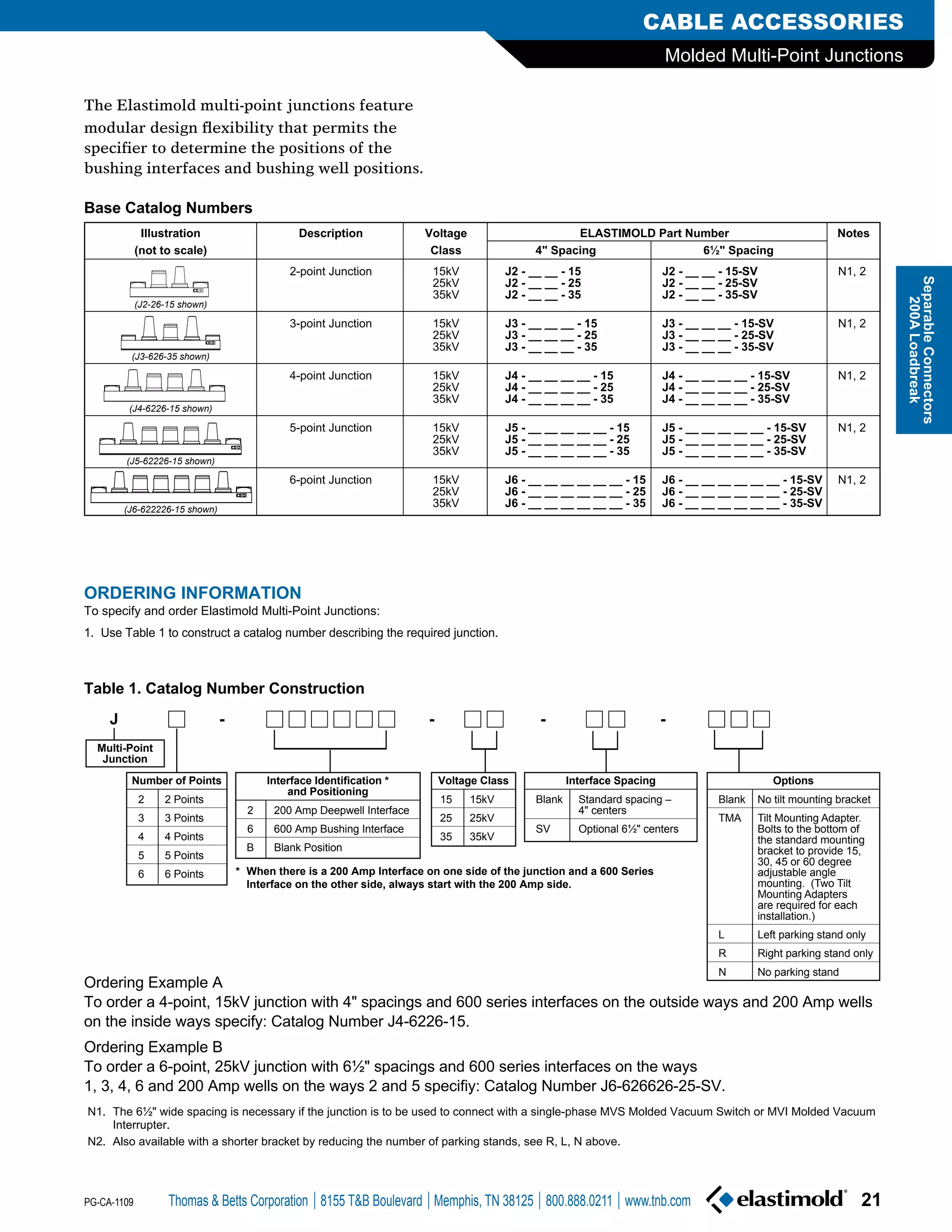 Elastimold Connectors Loadbreak & Deadbreak, Cable Joints & Cable ...