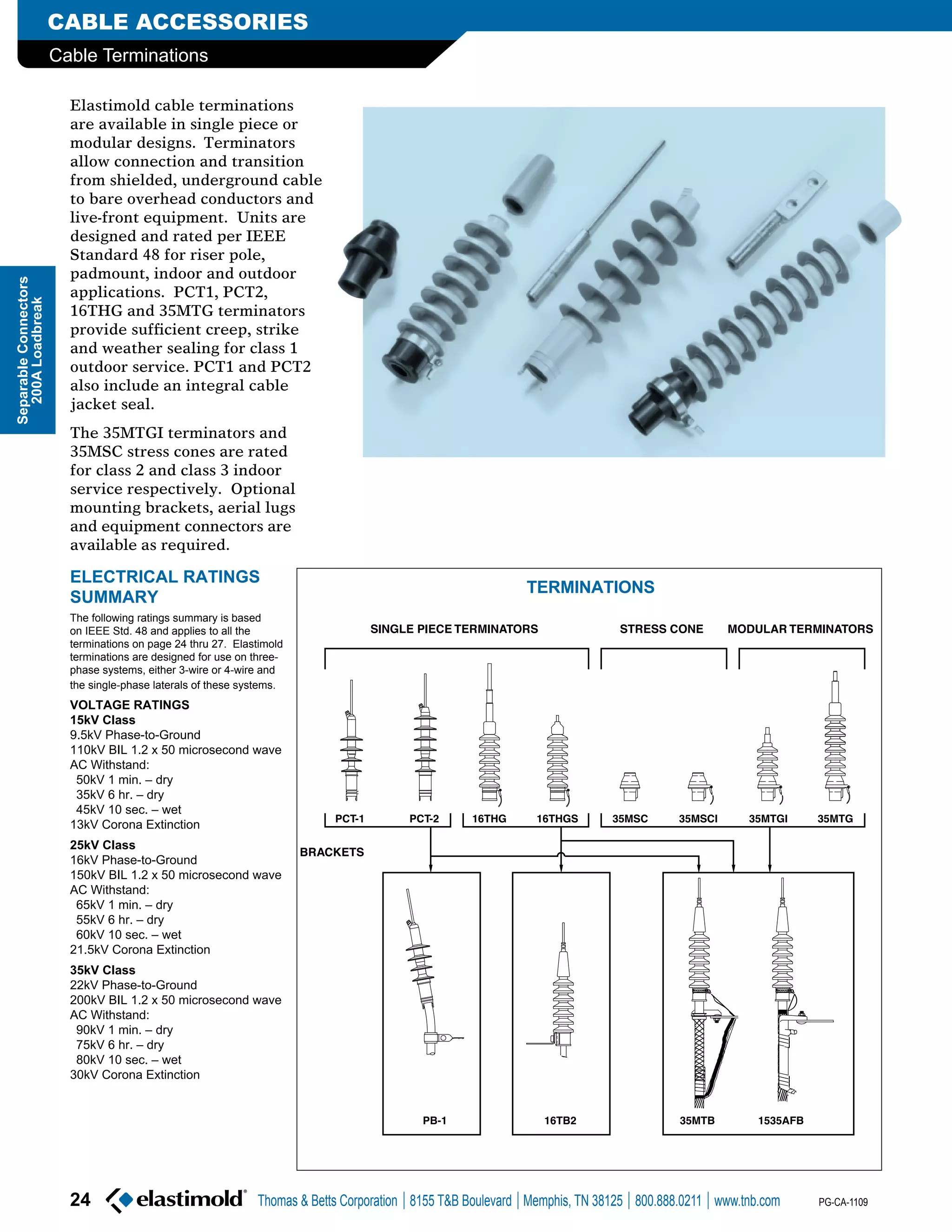 Elastimold Connectors Loadbreak & Deadbreak, Cable Joints & Cable ...