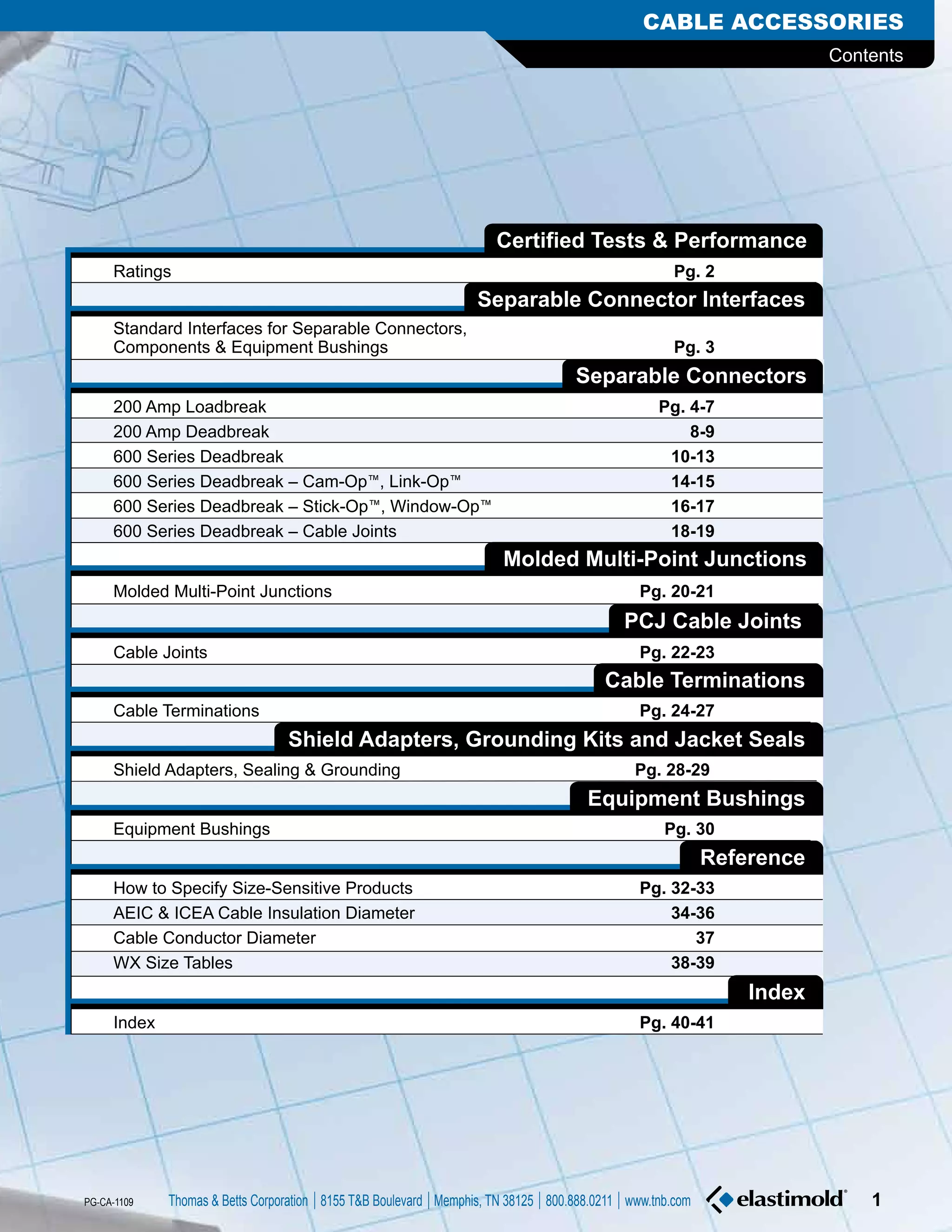 Elastimold Connectors Loadbreak & Deadbreak, Cable Joints & Cable ...