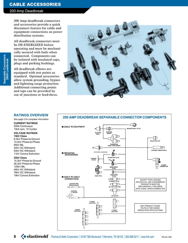 Elastimold Connectors Loadbreak & Deadbreak, Cable Joints & Cable ...