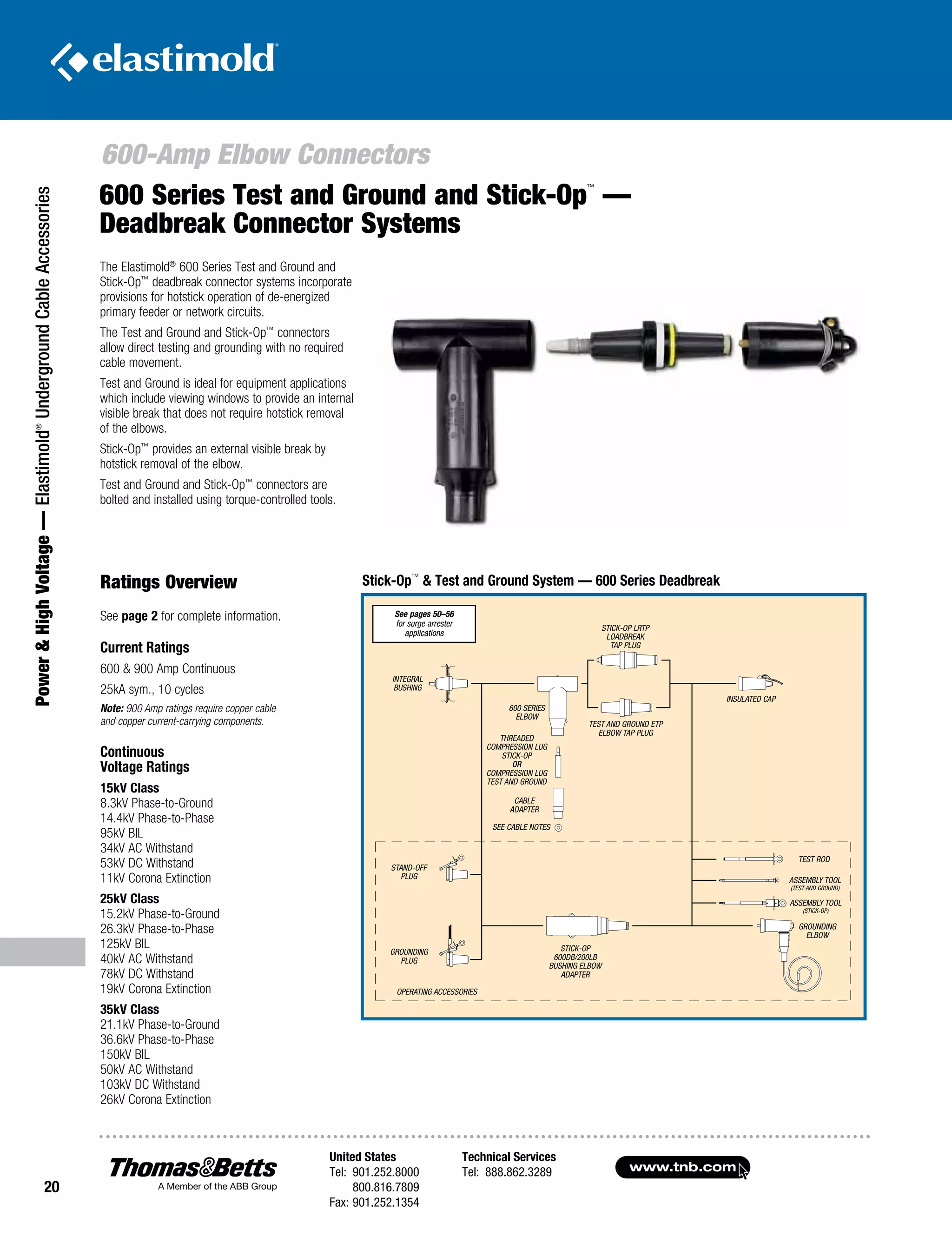 Elastimold Dead Break & Load Break Connectors & Elbows | PDF