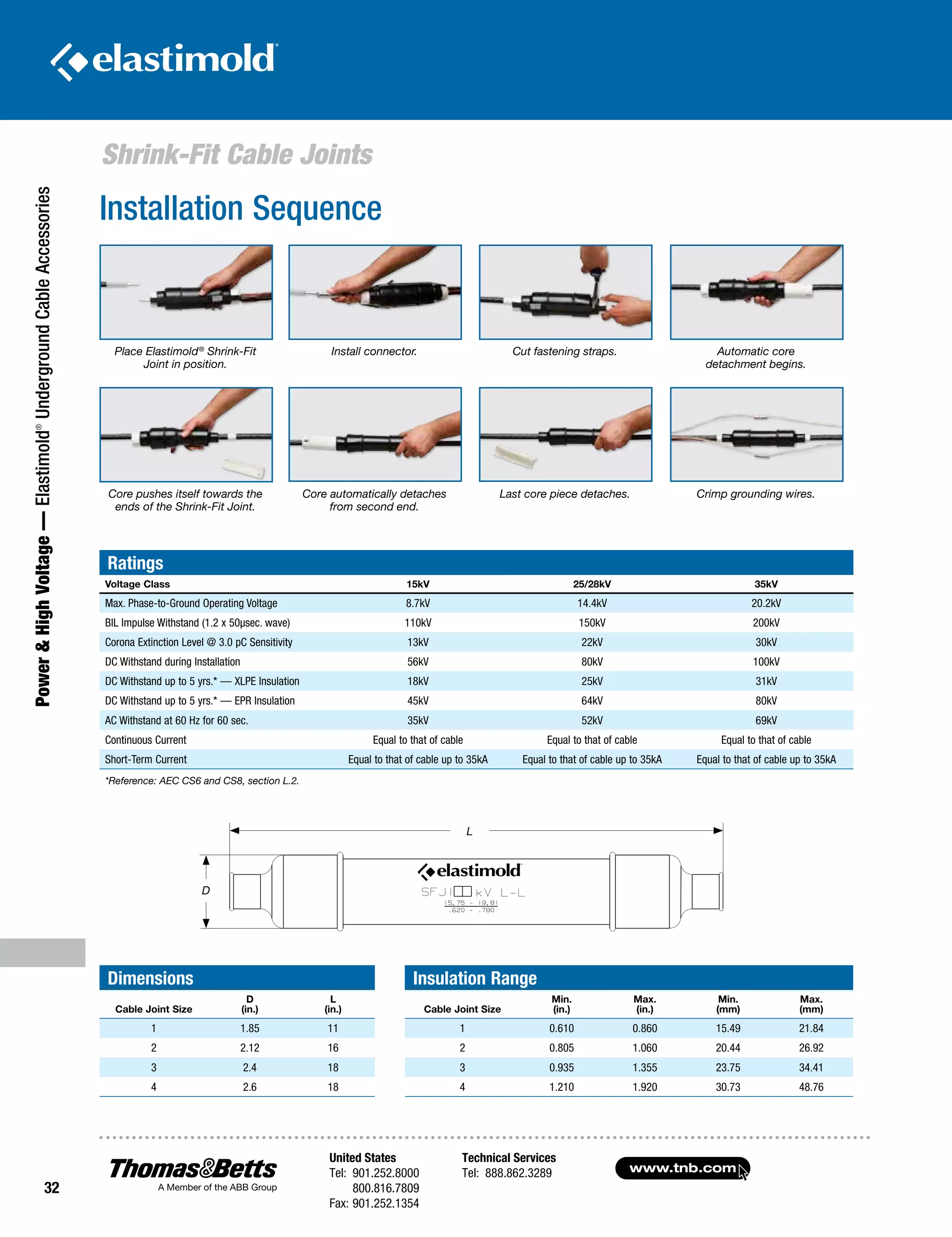 Elastimold Dead Break & Load Break Connectors & Elbows | PDF