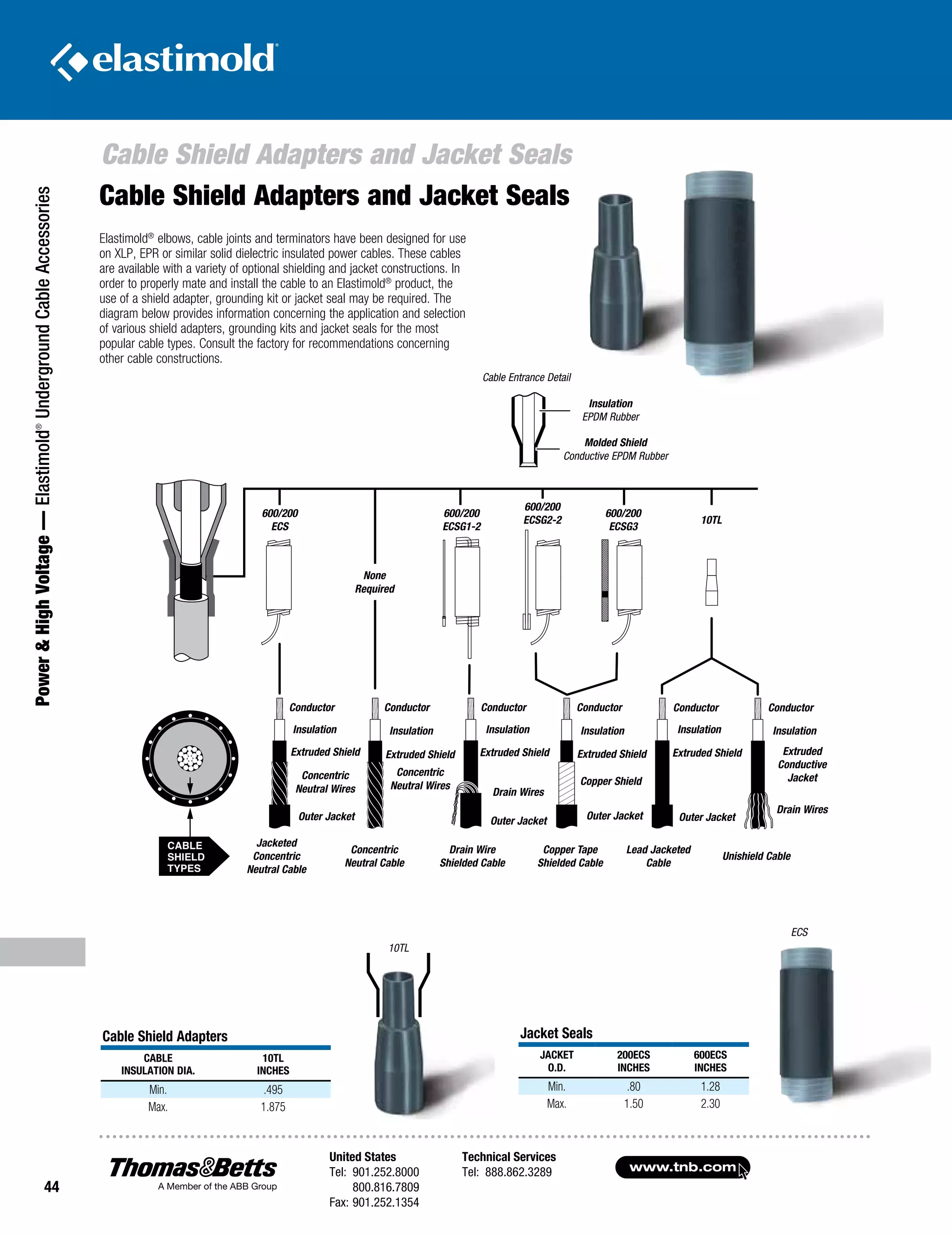 Elastimold Dead Break & Load Break Connectors & Elbows | PDF