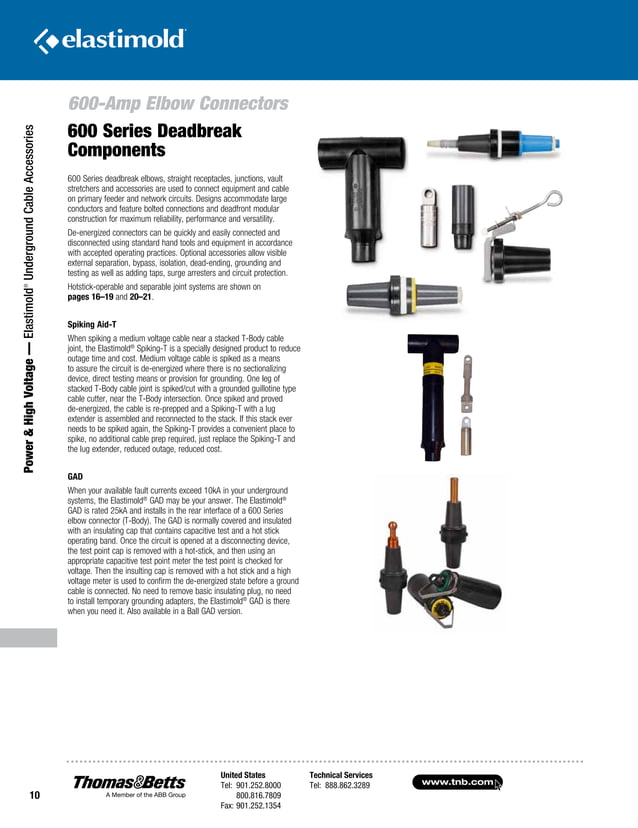 Elastimold Dead Break & Load Break Connectors & Elbows | PDF