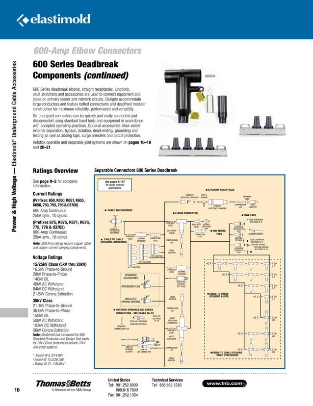 Elastimold Dead Break & Load Break Connectors & Elbows | PDF