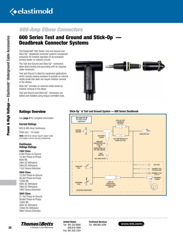 Elastimold Dead Break & Load Break Connectors & Elbows | PDF