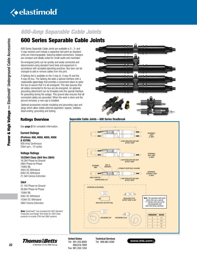 Elastimold Dead Break & Load Break Connectors & Elbows | PDF