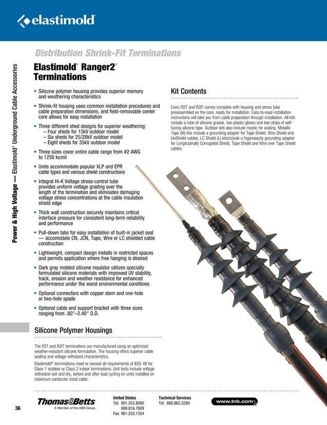 Elastimold Dead Break & Load Break Connectors & Elbows | PDF