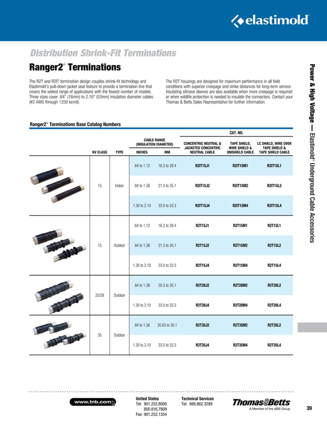 Elastimold Dead Break & Load Break Connectors & Elbows | PDF