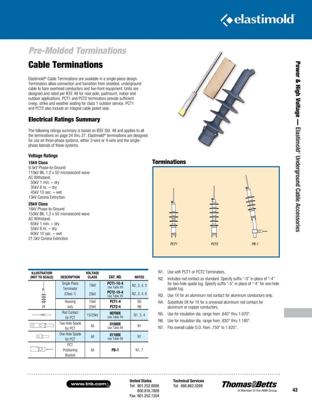 Elastimold Dead Break & Load Break Connectors & Elbows | PDF