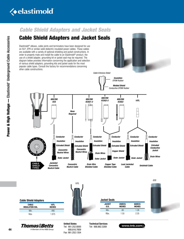 Elastimold Dead Break & Load Break Connectors & Elbows | PDF