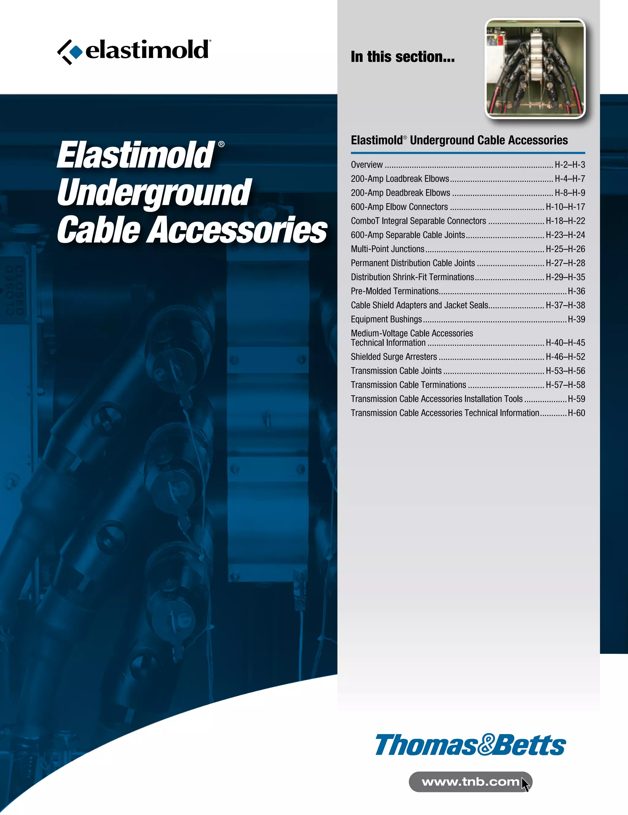 Elastimold - Cable Connectors, Joints, Terminations Catalogue | PDF
