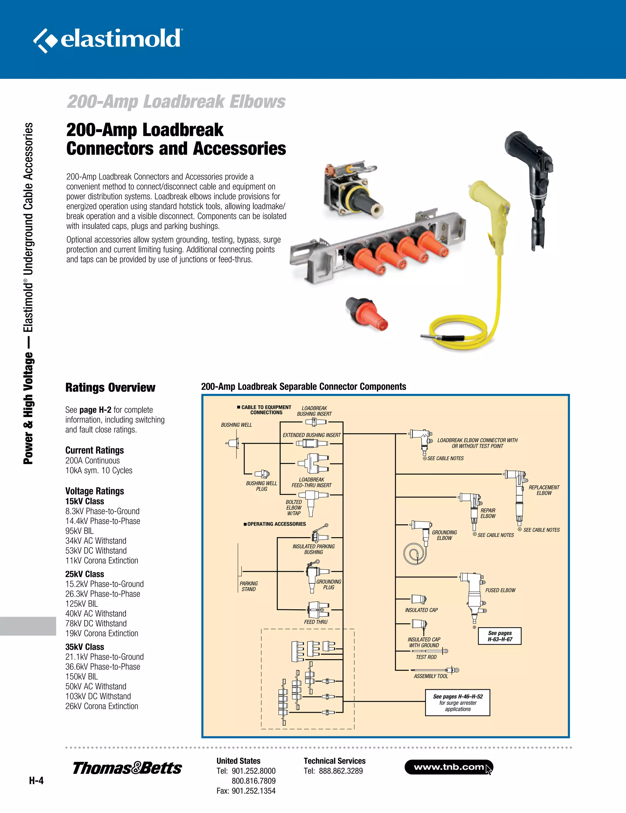 Elastimold - Cable Connectors, Joints, Terminations Catalogue | PDF