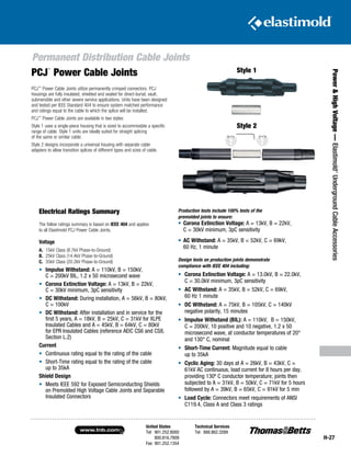 Elastimold - Cable Connectors, Joints, Terminations Catalogue | PDF ...