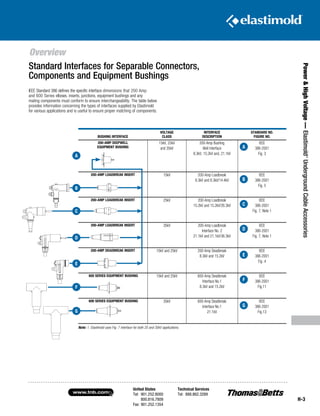 Elastimold - Cable Connectors, Joints, Terminations Catalogue | PDF