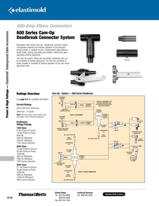 Elastimold - Cable Connectors, Joints, Terminations Catalogue | PDF