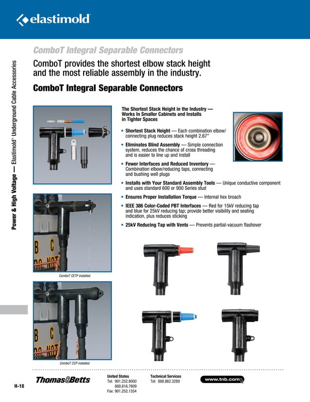 Elastimold - Cable Connectors, Joints, Terminations Catalogue
