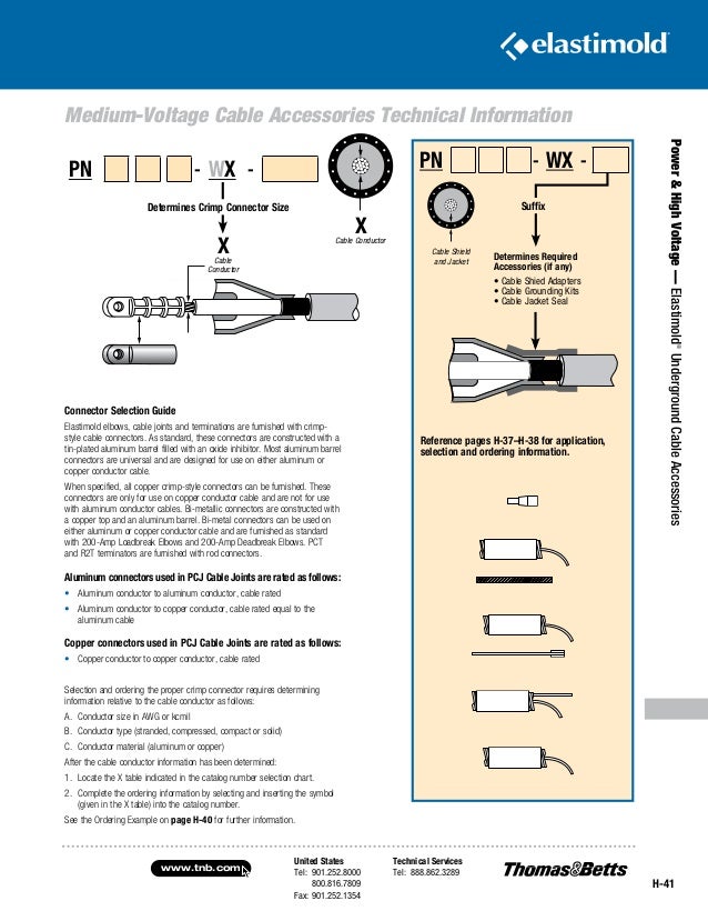Elastimold - Cable Connectors, Joints, Terminations Catalogue