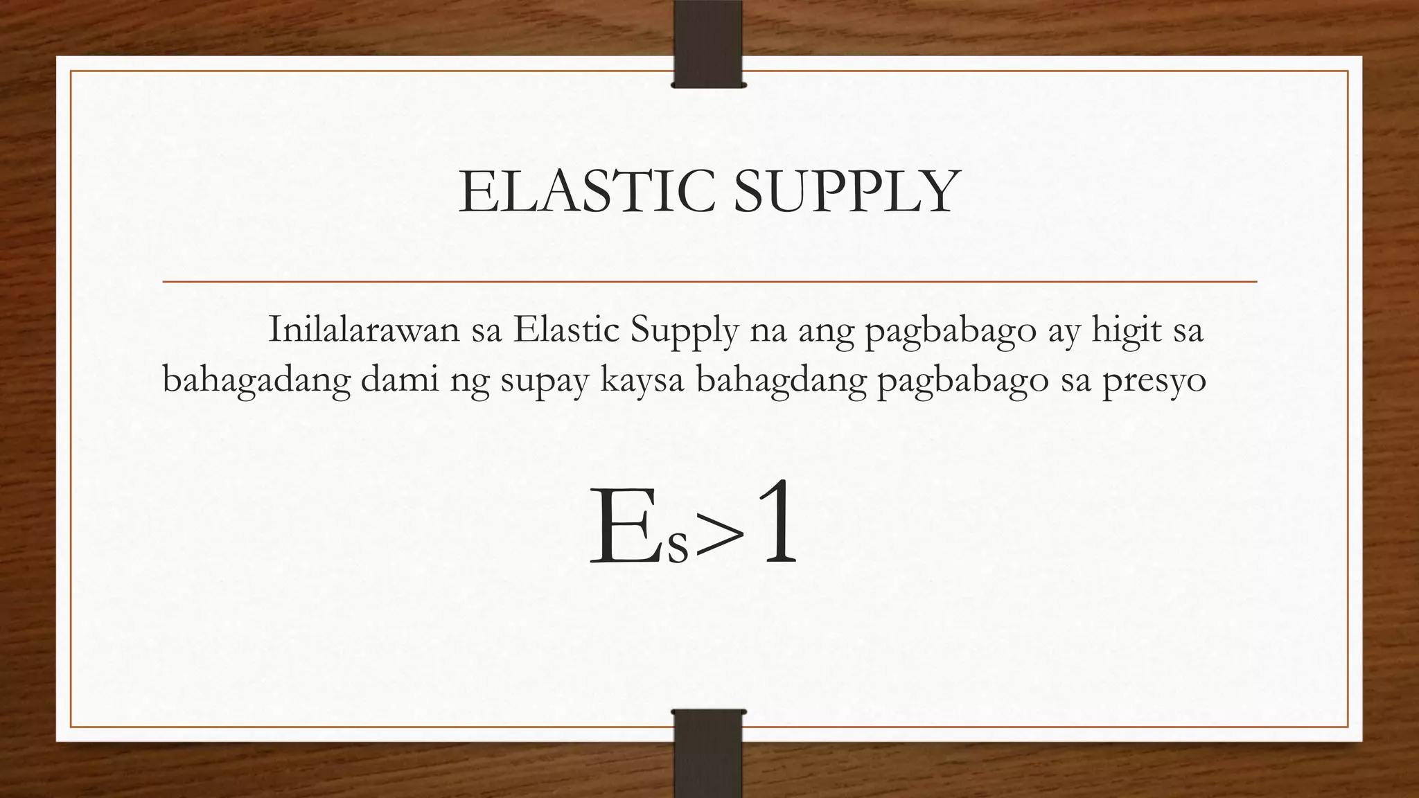 Elastisidad ng Suplay | PPTX