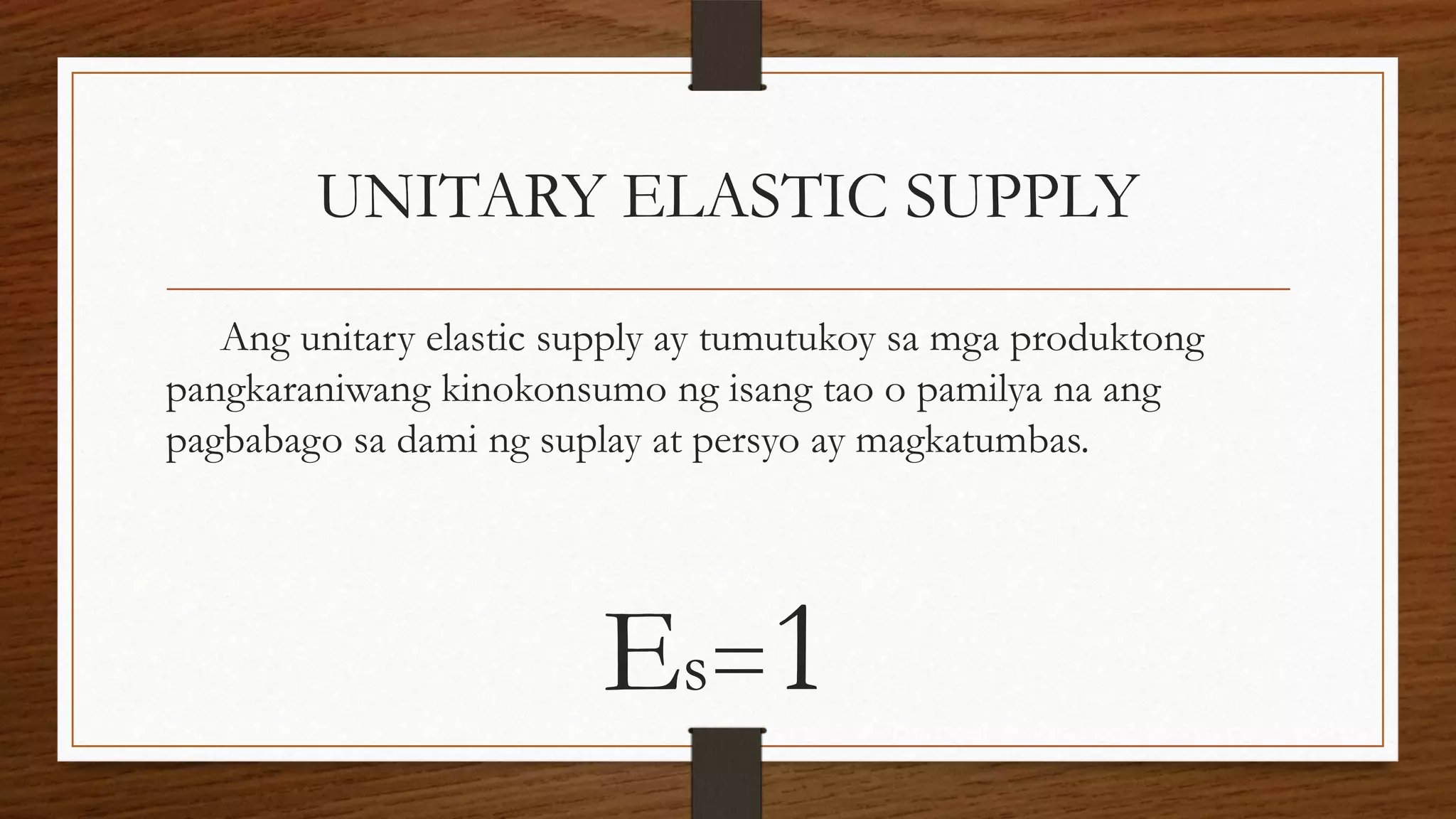 Elastisidad ng Suplay | PPTX